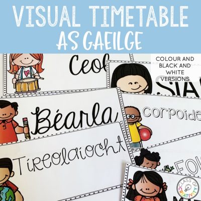 Visual Timetable as Gaeilge