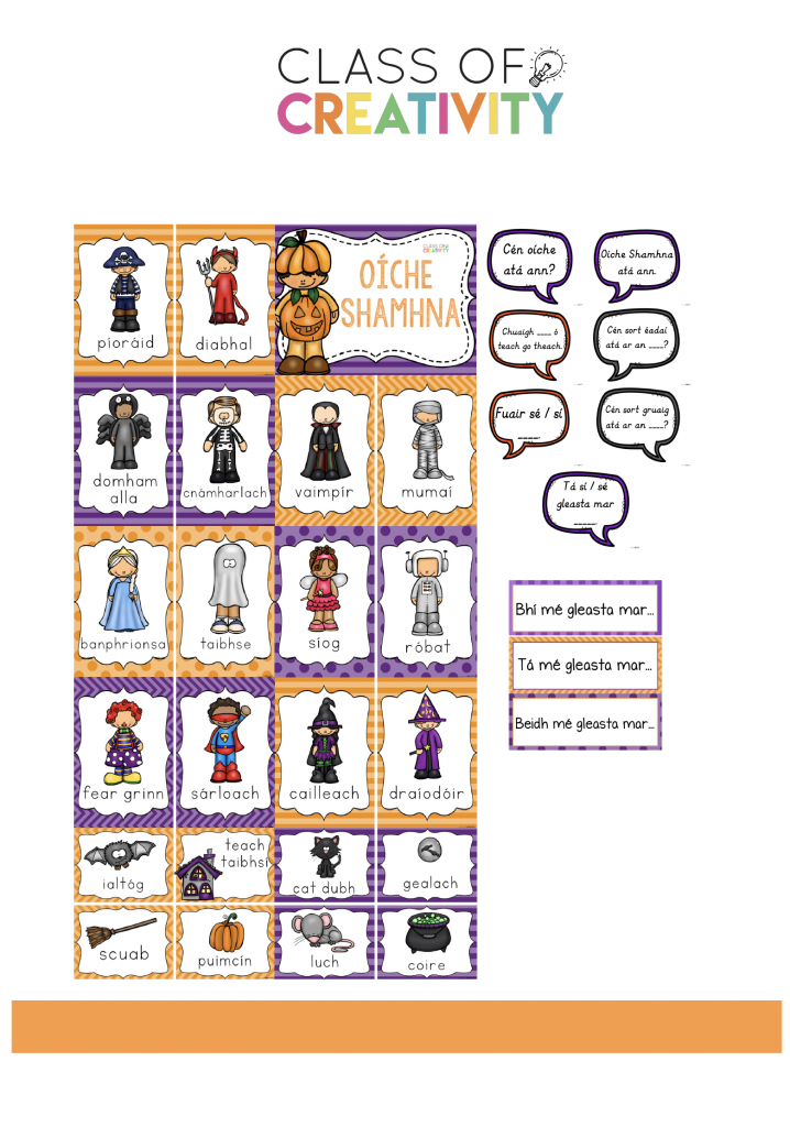 Oíche Shamhna – Irish Display Pack, Worksheets AND Games