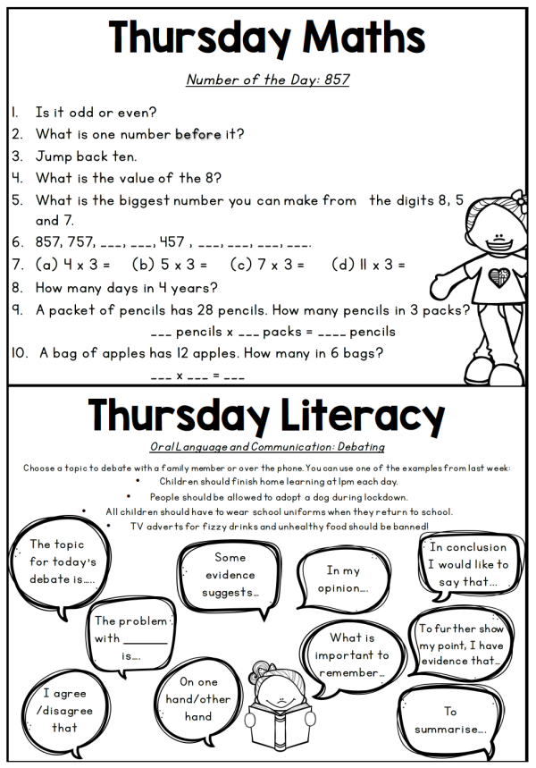 Distance Learning Pack: Week 5 – 8 Activities for 3rd/4th