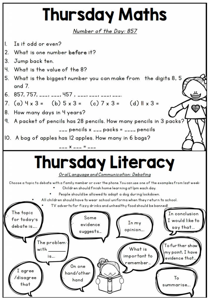 Distance Learning Pack: Week 5 – 8 Activities for 3rd/4th
