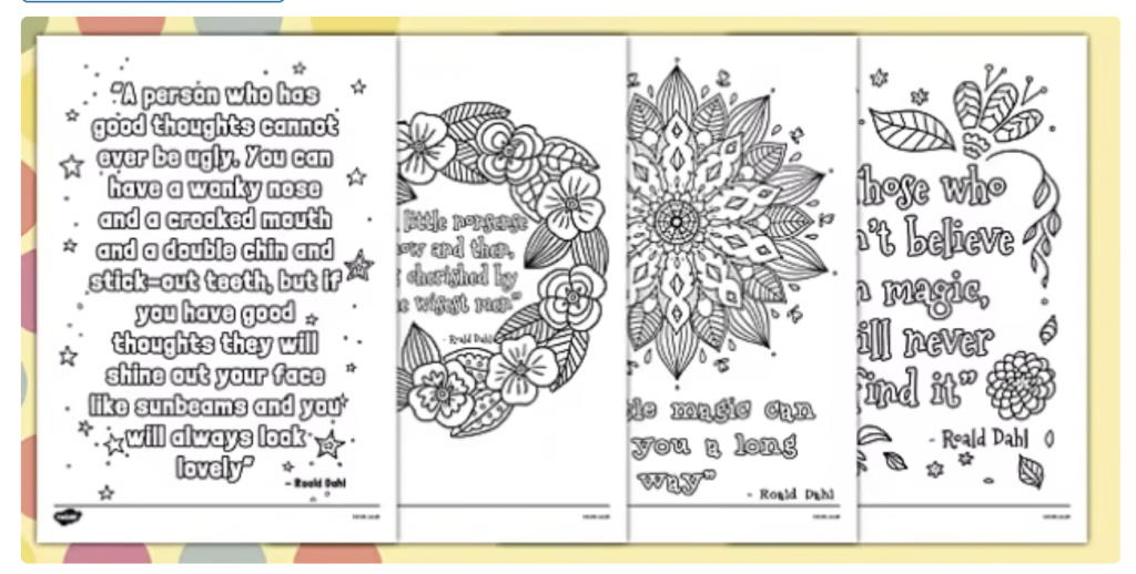 roald dahl coloring pages