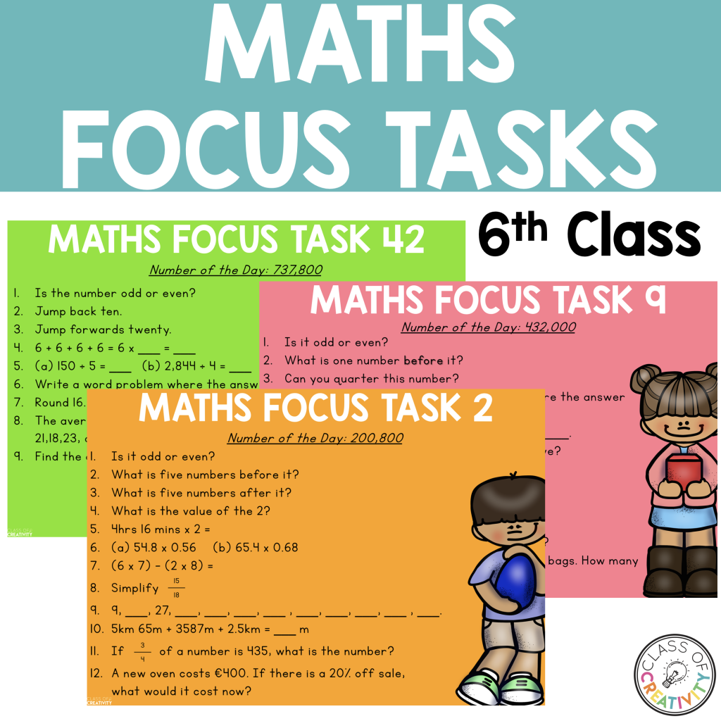 60 Maths Focus Tasks for 6th