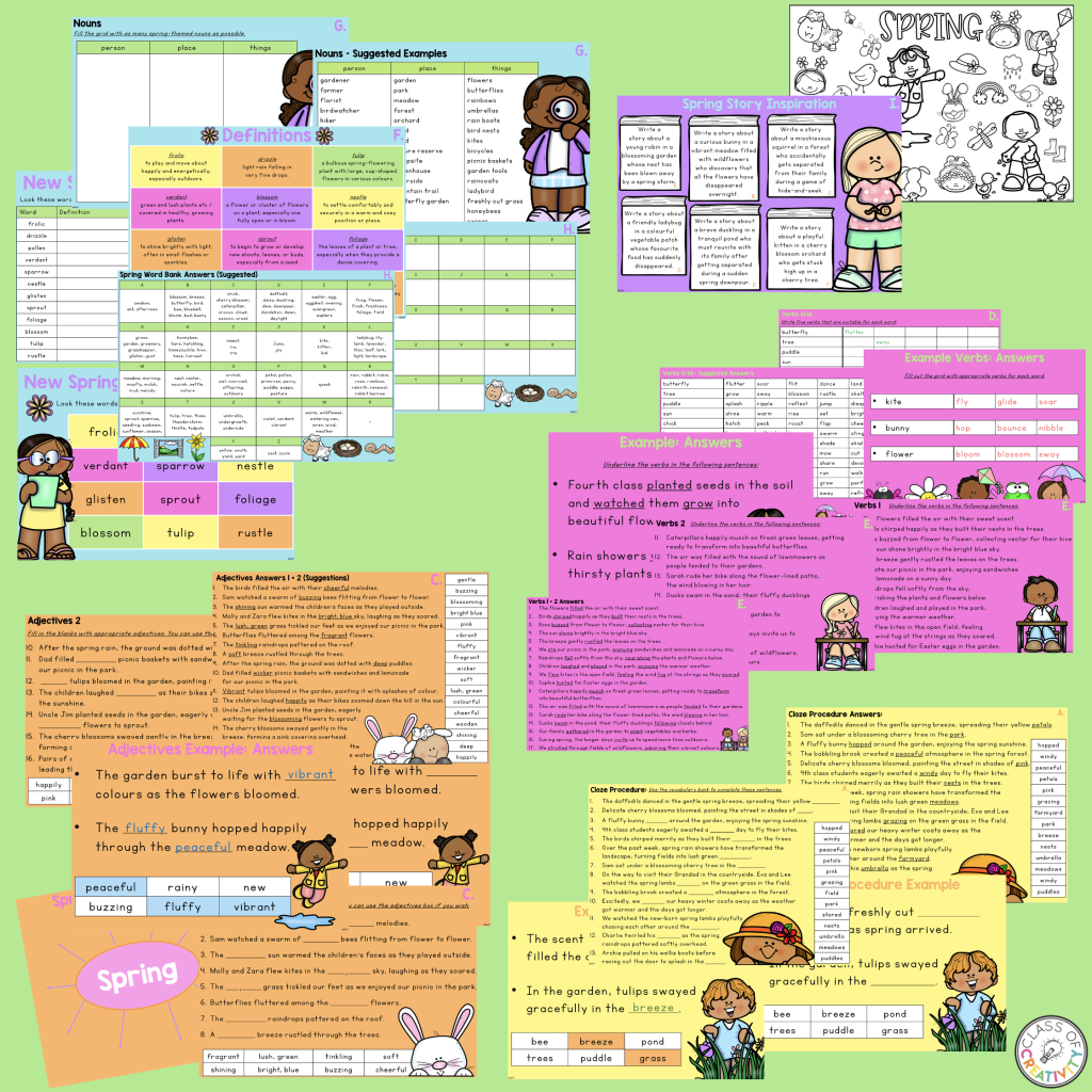Spring Grammar Pack